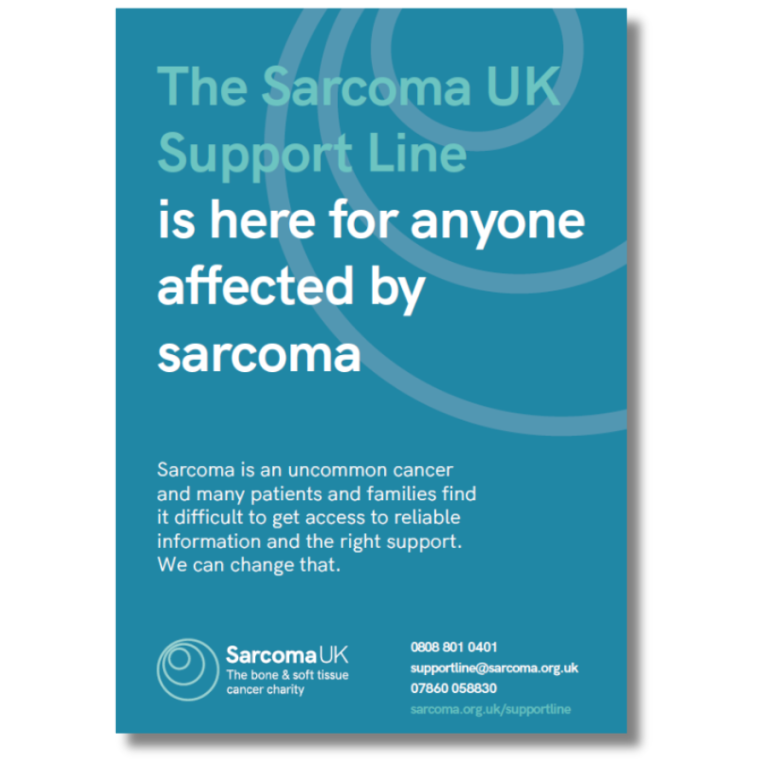 Sarcoma UK Support Line flyers | Sarcoma Shop
